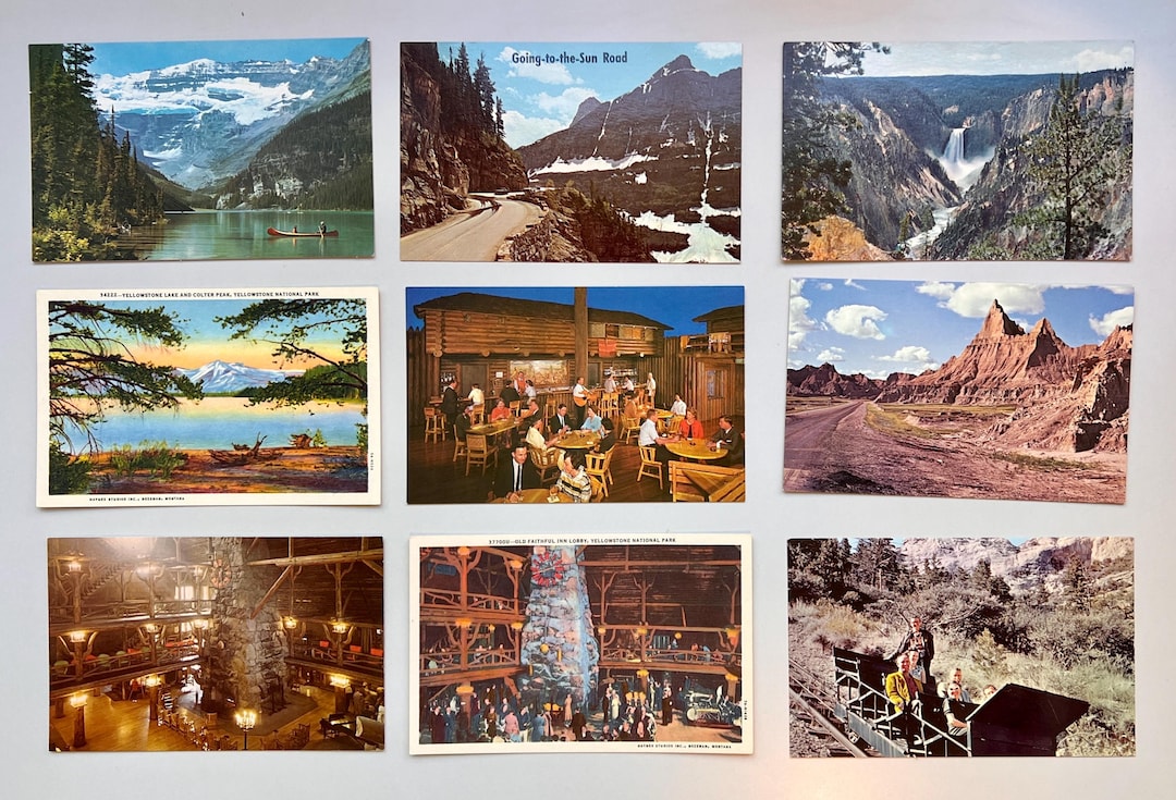Vintage Retro Postcards From Around the World, Stacks of 10, Different ...