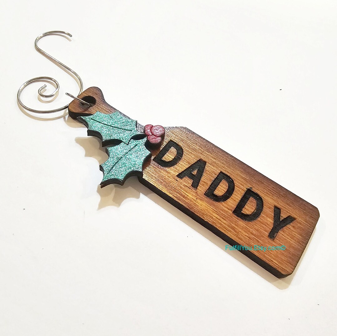 Daddy Paddle Ornament Wood Etsy