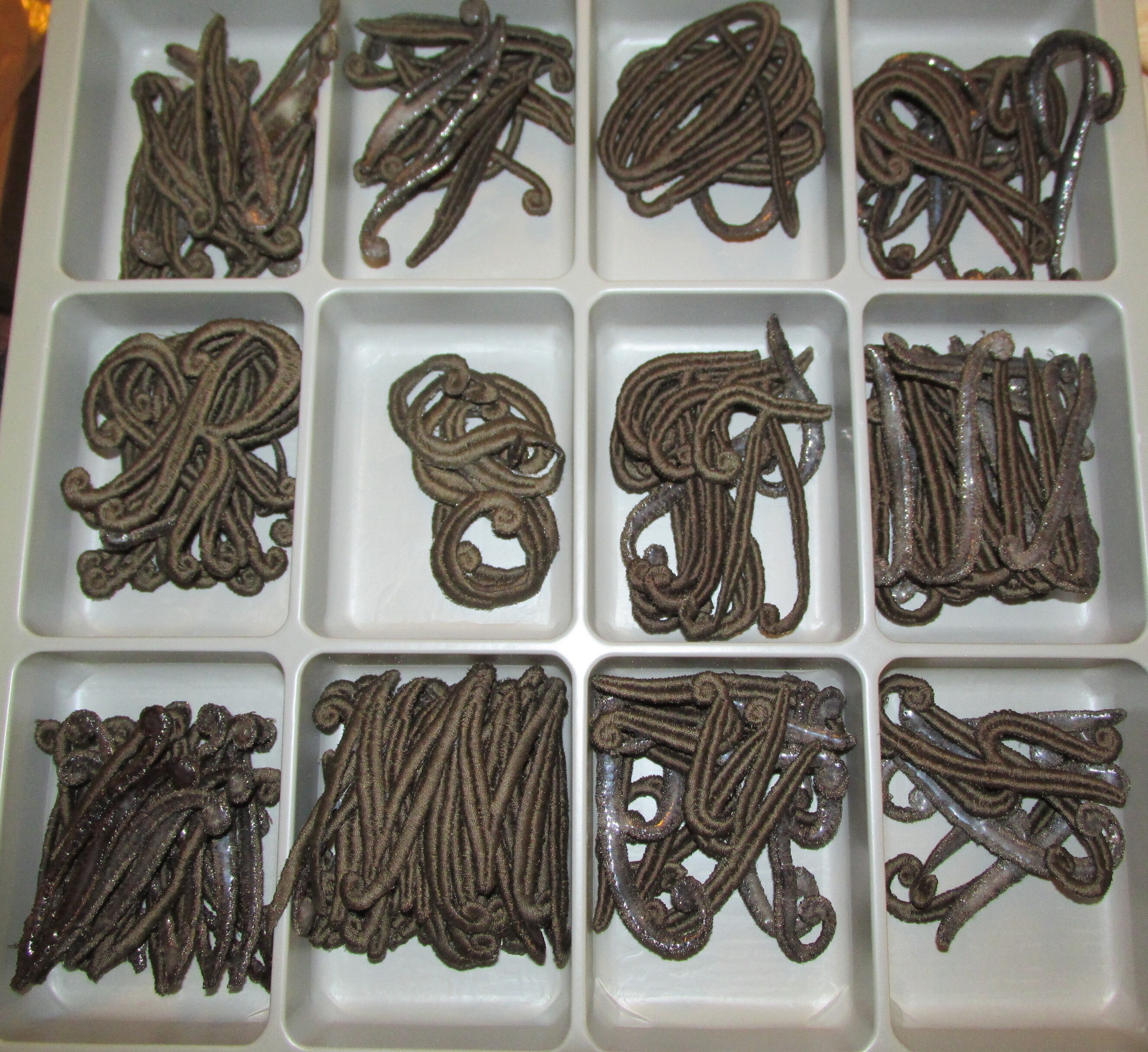 Vintage 3" BROWN Script LETTERS Monogram Alphabet Initials J.C ...