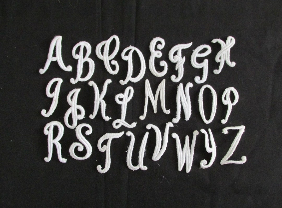 Vintage 2" Tall White Monogram Script Alphabet Letters Initials Single ...