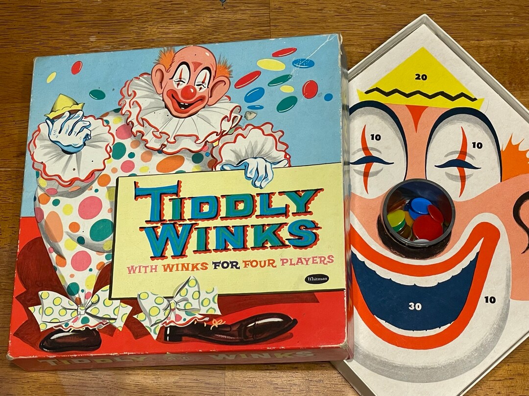 Vintage 1958 Whitman TIDDLY WINKS Game With Creepy Clown Box - Etsy