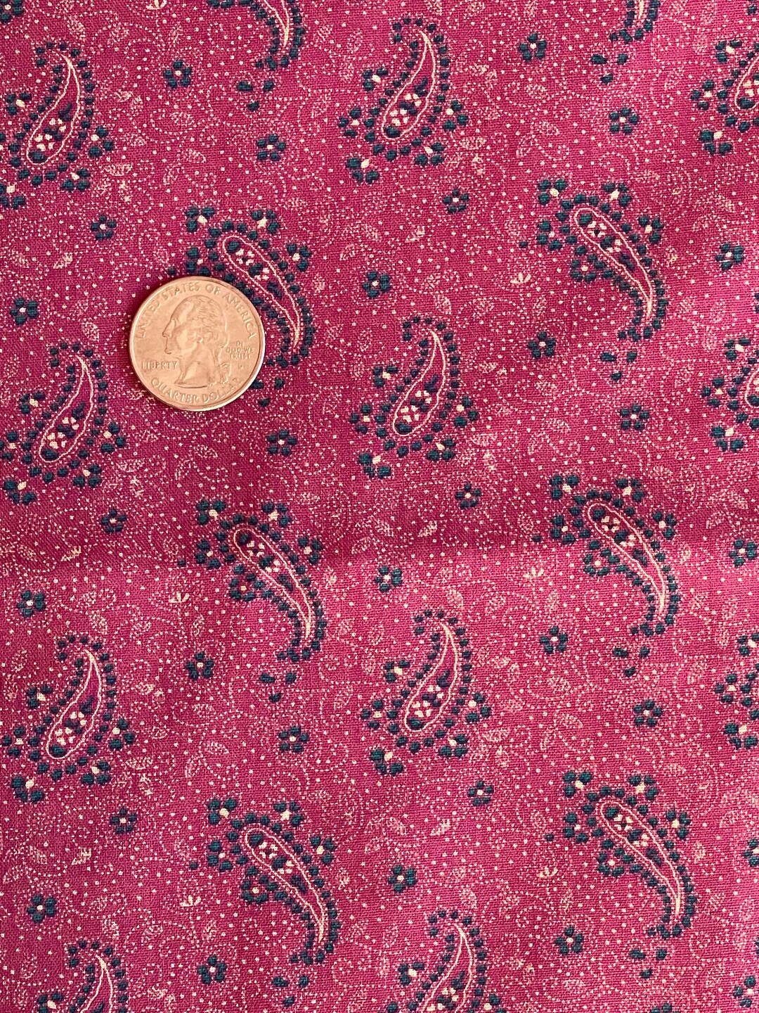 Vintage 1970s Paisley Fabric Cranston Print Works Crantex 3 Yards ...