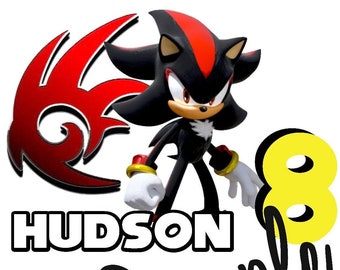 Shadow the Hedgehog Happy Birthday Banner Printable - Etsy UK