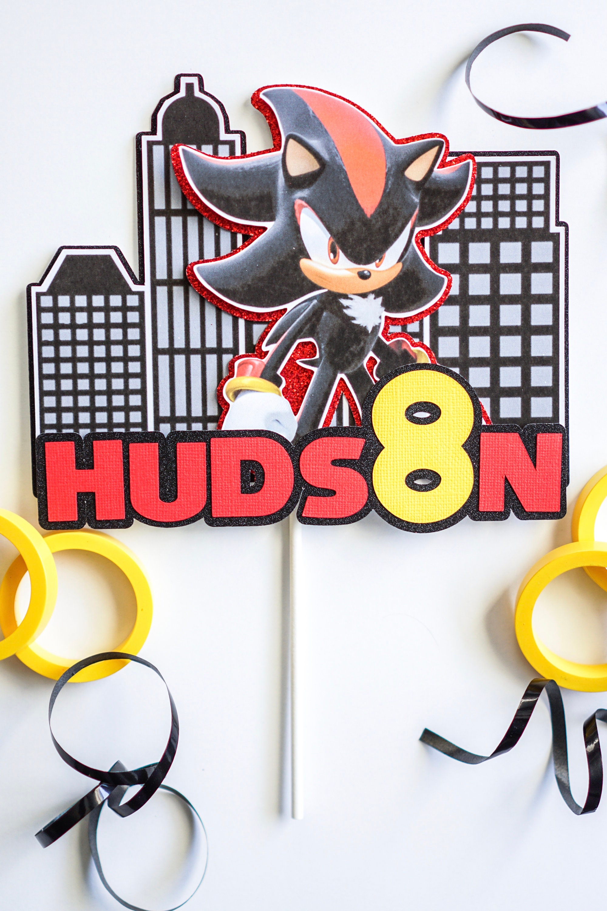 Shadow the Hedgehog Cake Topper Printable - Etsy