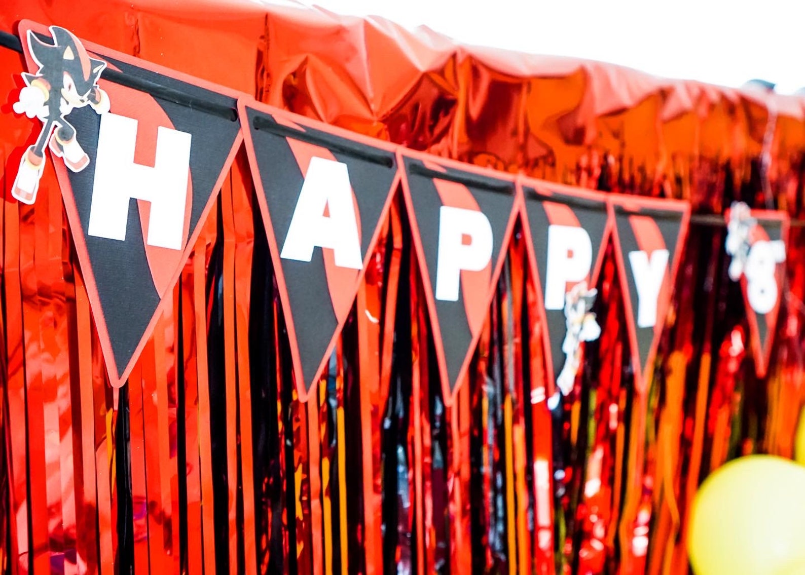Shadow the Hedgehog Happy Birthday Banner Printable - Etsy