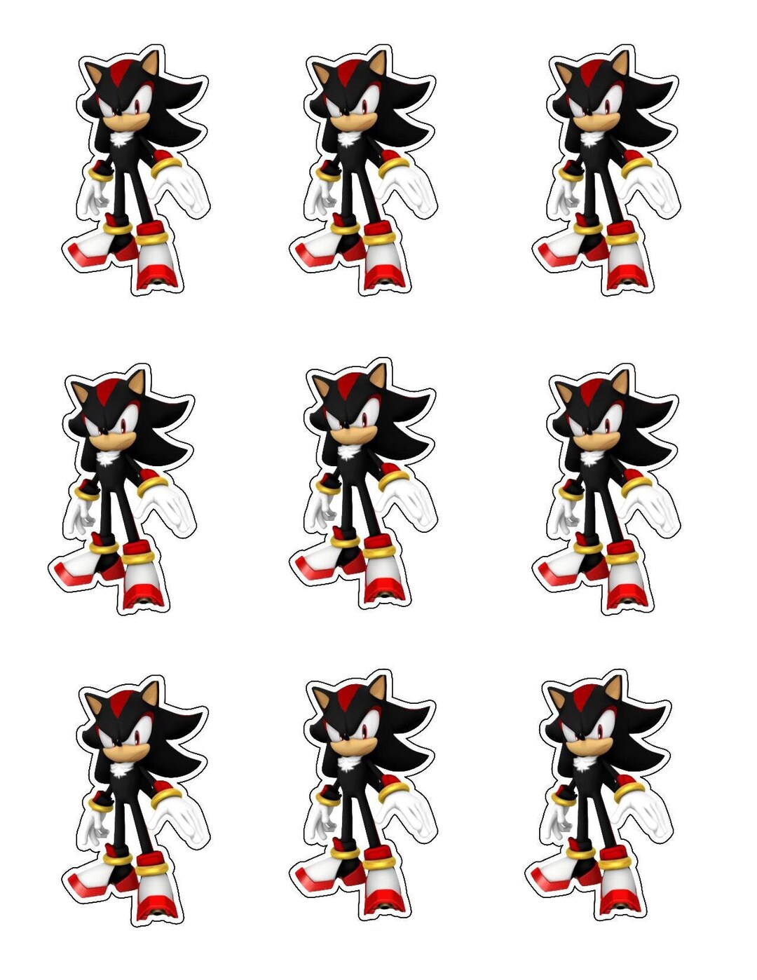 Shadow the Hedgehog Straw Topper Printable - Etsy