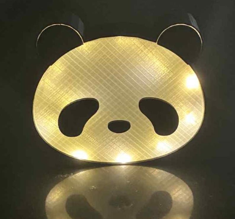 3D Printed Panda Face Night Light – Eco-friendly PLA, Kids Nursery - Etsy