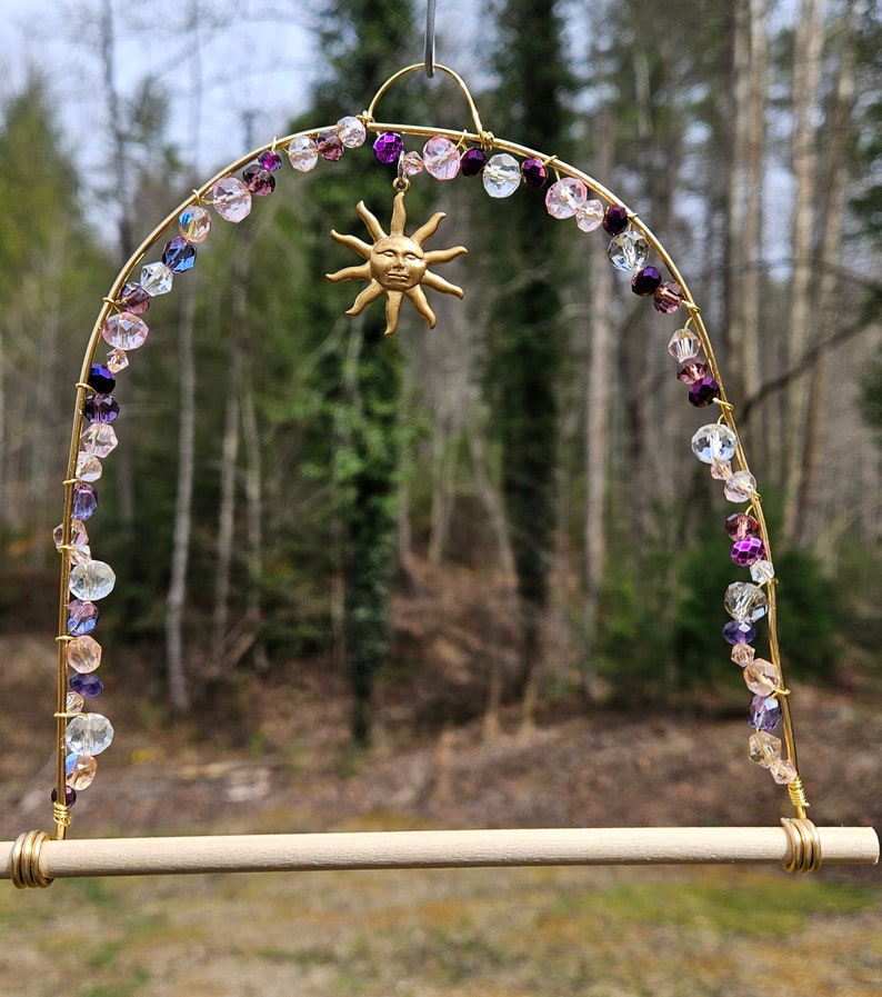 Purple and Pink Hummingbird Swing Perch, Purple Hummingbird Swing ...