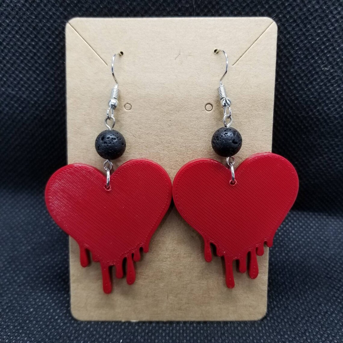 3d Printed Red Bleeding Heart Dangle Earrings - Etsy