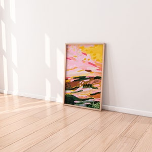 Neutral Earthy - Abstract Landscape Art Paper Print - Etsy Australia