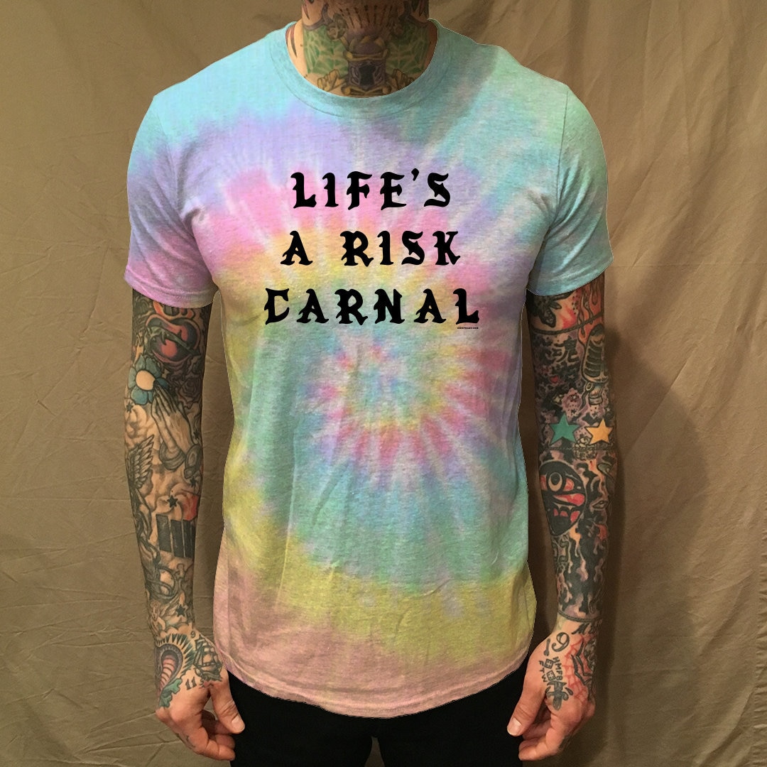 Life's A Risk Carnal on Tie-dye Tee - Etsy Singapore