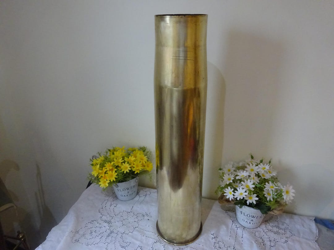 Extremely Large Brass Shell Casing 105 Mm Tank Shell Dated 1953 Stick ...