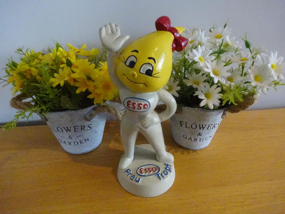 Vintage Esso Mrs Drip Cast Iron Money Bank Doorstop / Door Porter ...