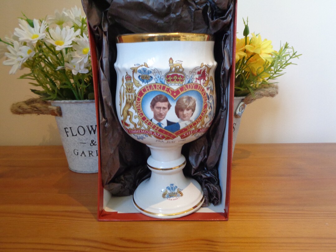 Royal Worcester Spode Royal Wedding Goblet Prince Charles Lady - Etsy Royal Worcester Spode Royal Wedding Goblet Prince Charles Lady - Etsy