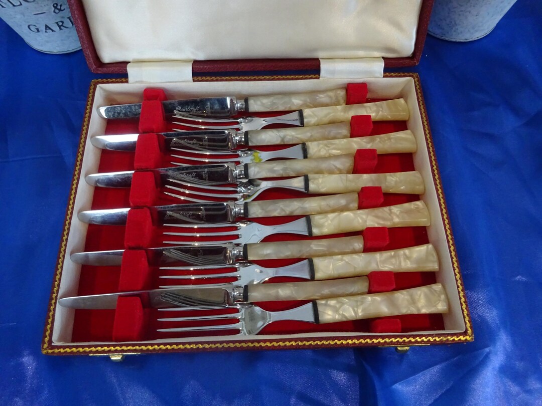 Vintage Harrods of London Cutlery Set With Mother of Pearl Handles 12 ...