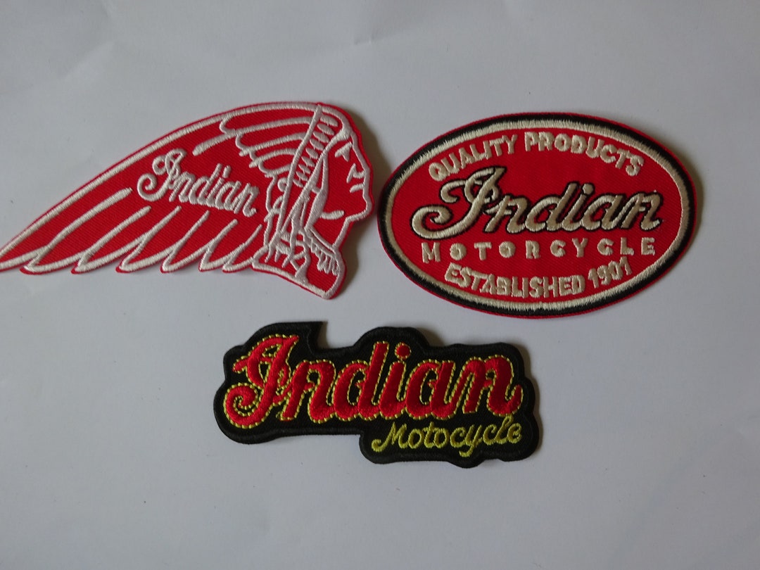 Indian Motorcycle Patch Iron on or Sew on Patches Embroidered Vintage ...