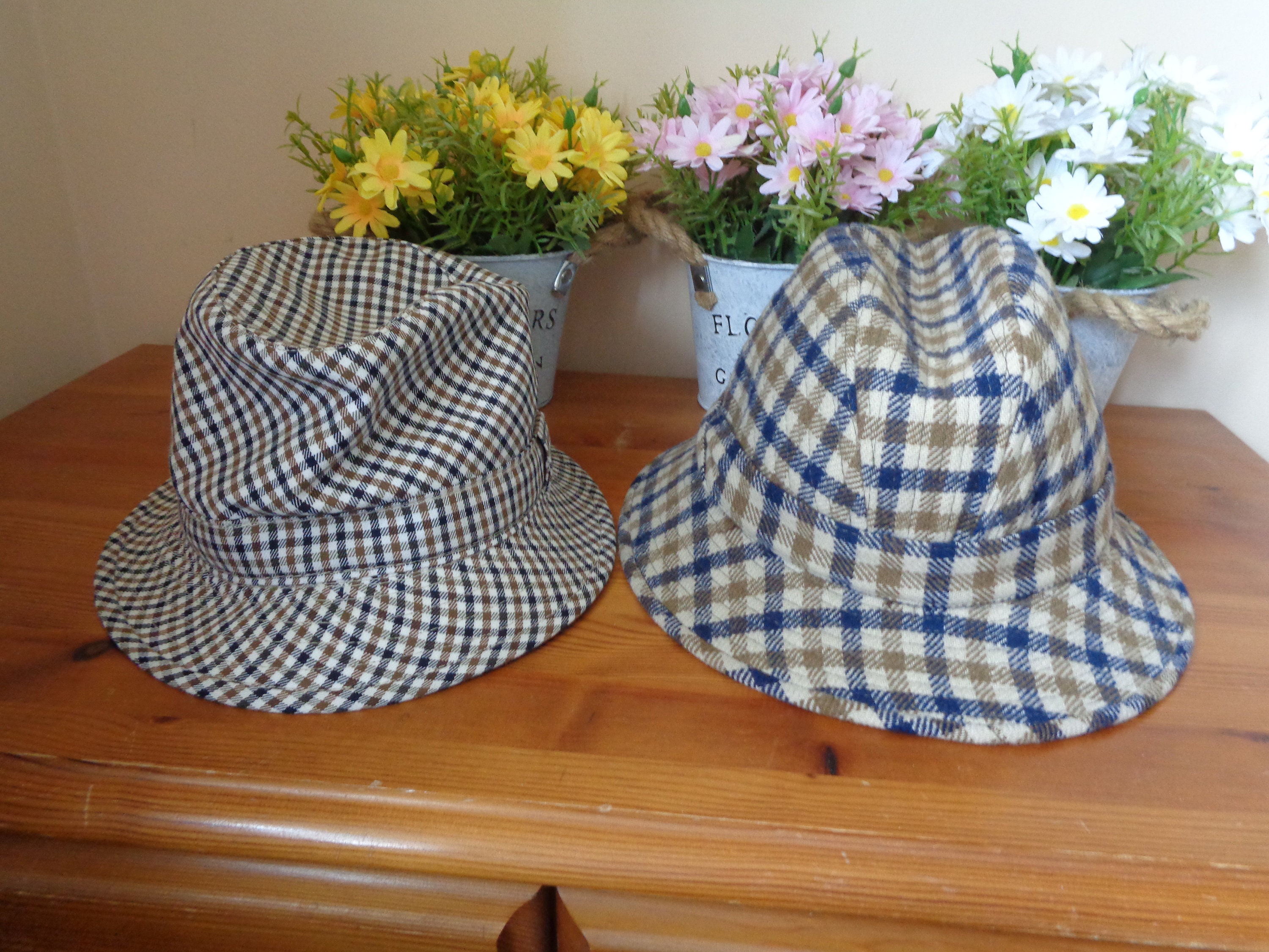 2 Aquascutum of London Trilby Bucket Hats 100 Authentic Size Small Medium Etsy UK