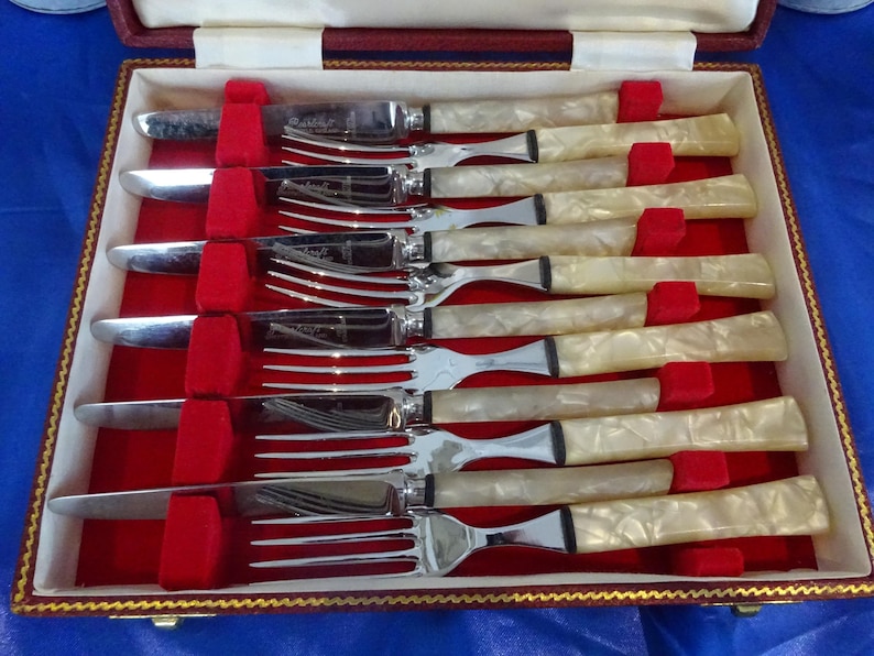 Vintage Harrods of London Cutlery Set With Mother of Pearl Handles 12 ...