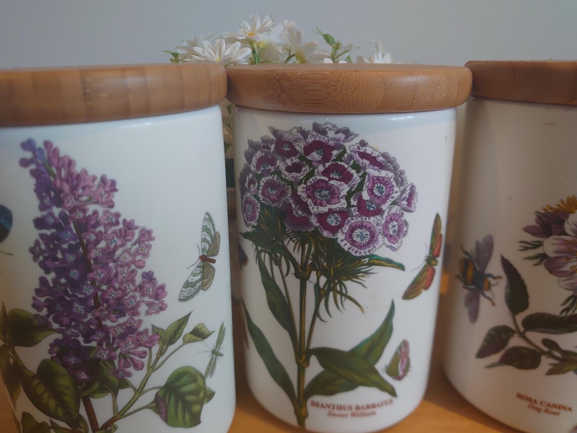 Portmeirion Pottery Storage Jars Botanic Gardens With Original Lids 18 ...