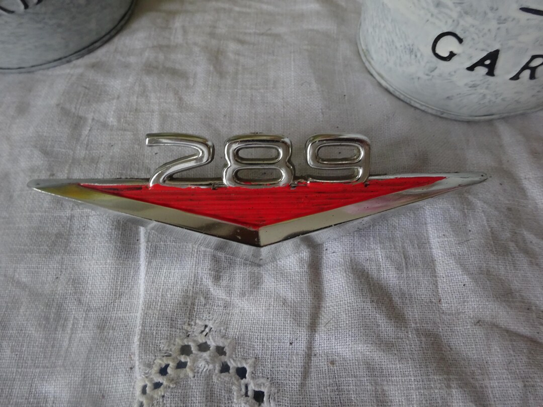 Vintage 289 Mustang Car Badge Made From Aluminium & Chrome in Fantastic ...
