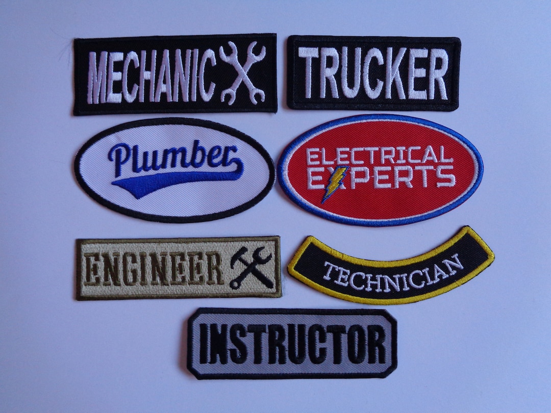 Motor Mechanic Patch Trucker Patch Iron on or Sew on Patches ...
