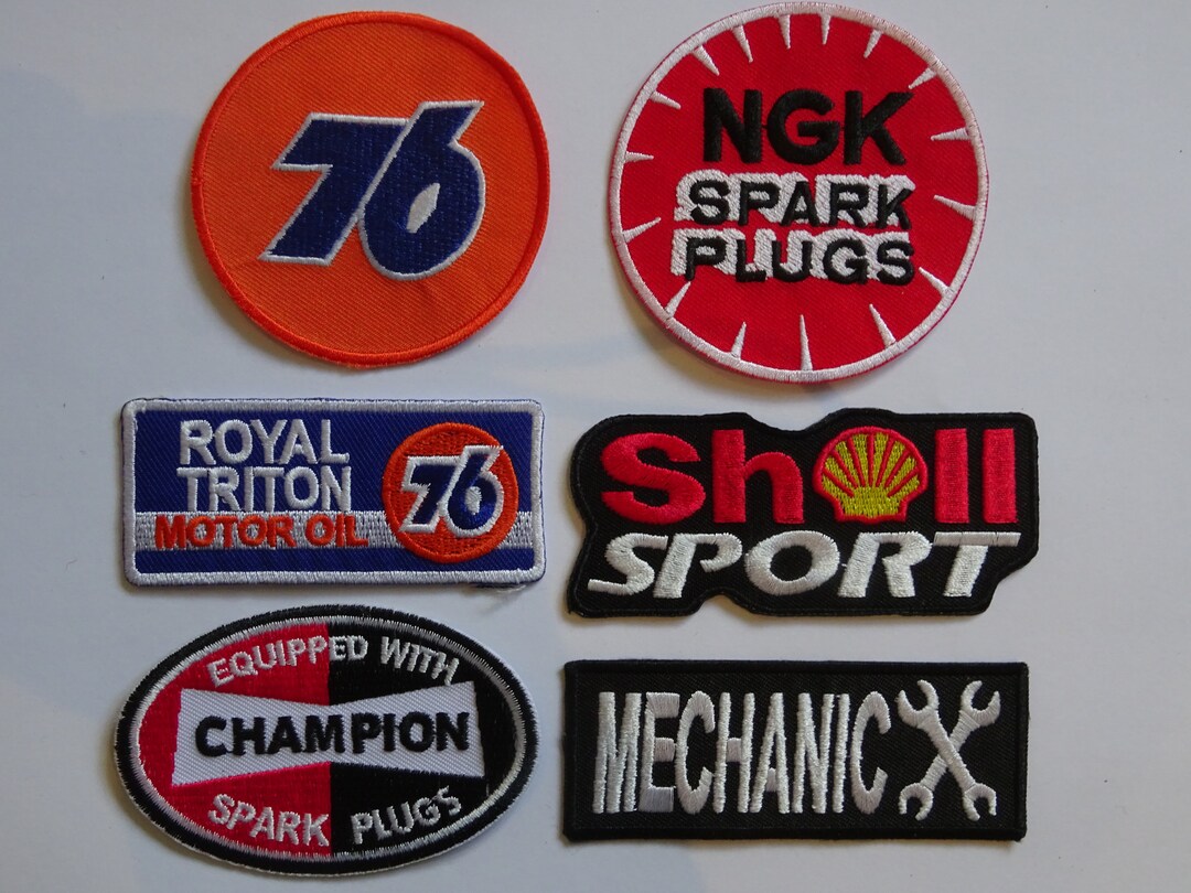Motor Sport Racing Patch Iron on or Sew on Patches Embroidered Mechanic ...