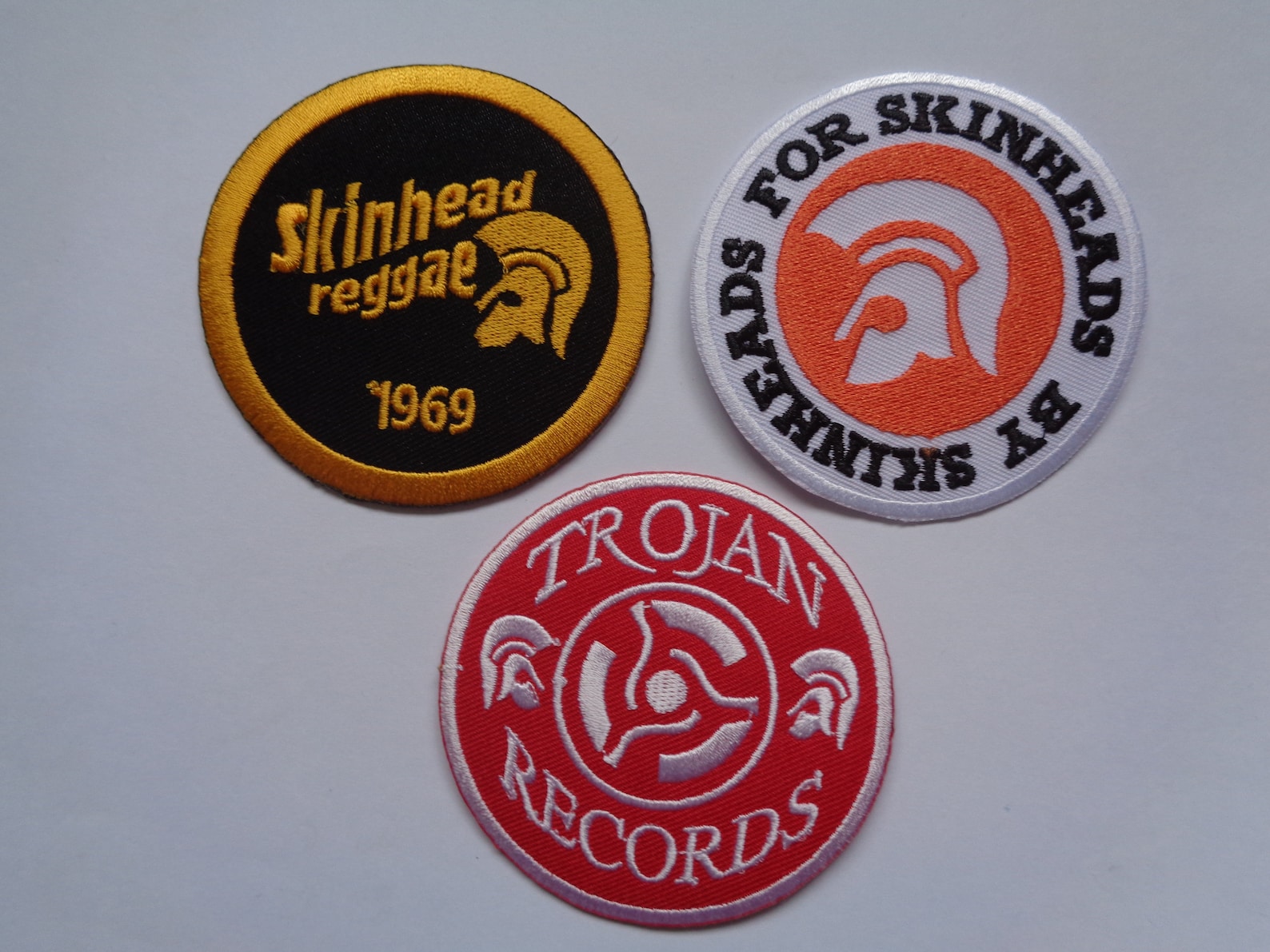 Skinhead Trojan Patch Iron On Or Sew On Patches Embroidered | Etsy