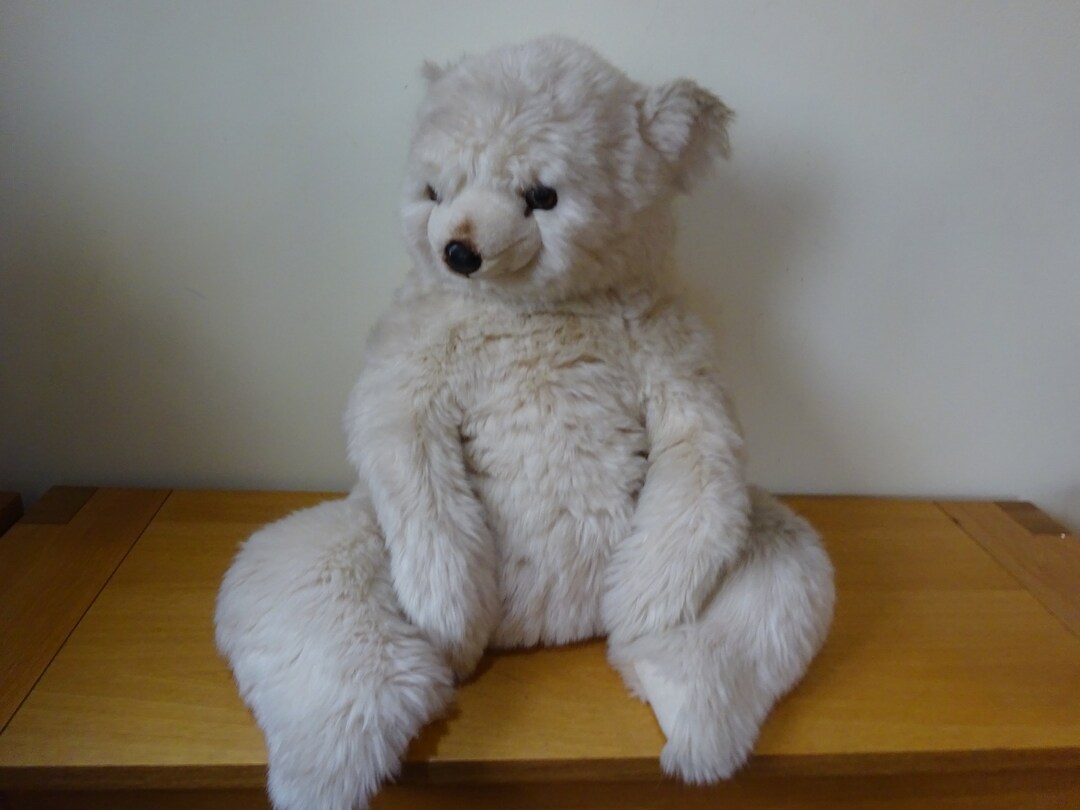 Large Tony Toys White Teddy Bear Immaculate Condition Looks - Etsy