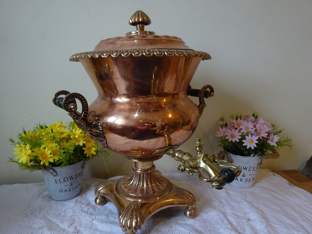 Very Rare Victorian Copper Hot Water Dispenser Copper Water Tank / Tea ...
