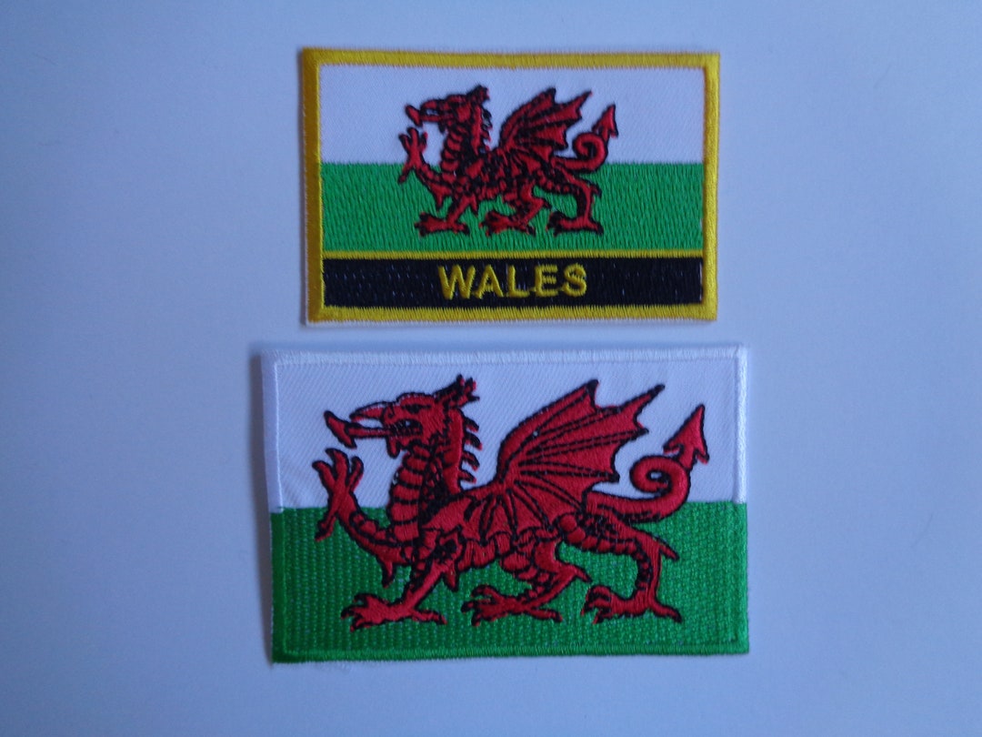 Welsh Flag Patch Iron on or Sew on Patches Embroidered Wales Flag Patch ...