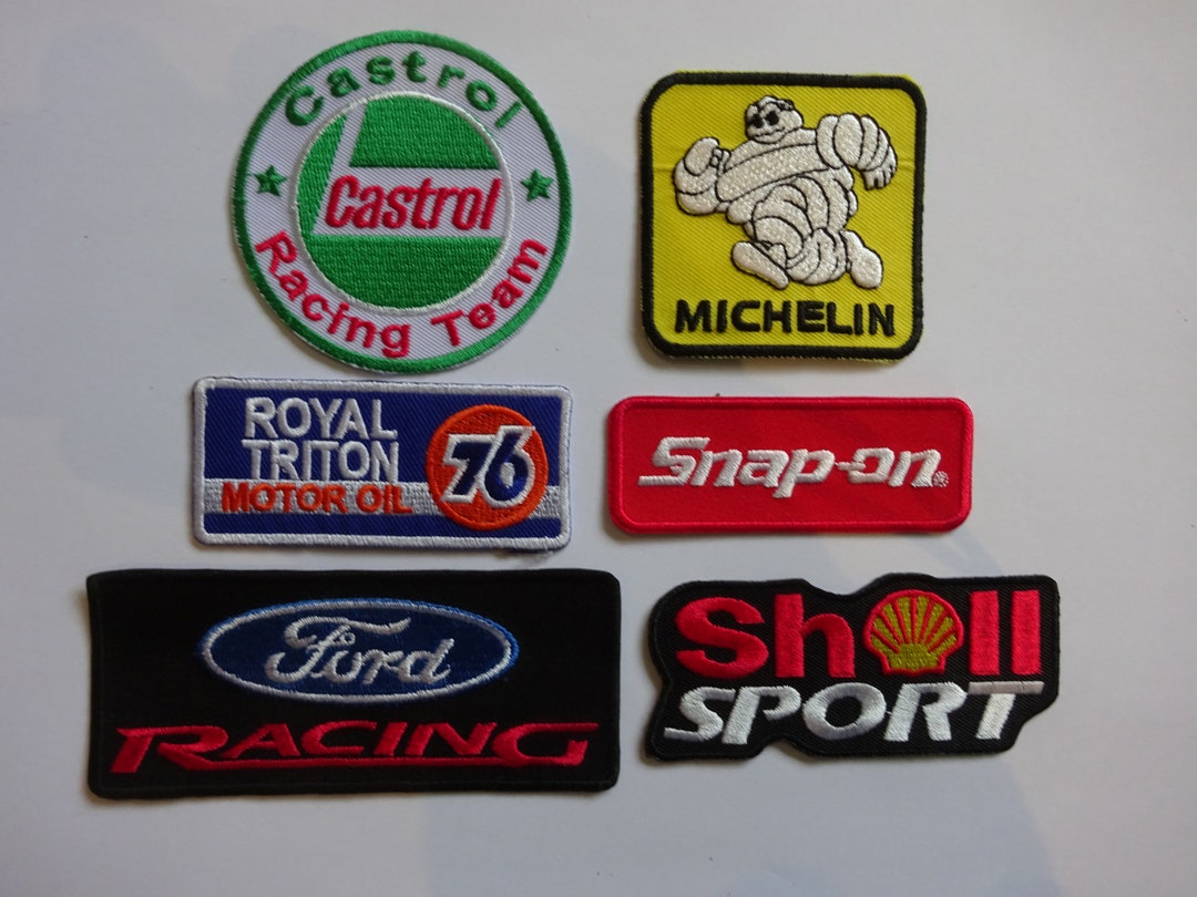 Motor Sport Racing Patch Iron on or Sew on Patches Embroidered Mechanic ...