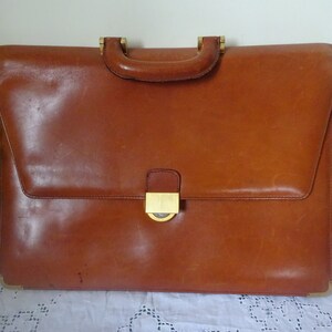 Stunning Loewe Brown Leather Brief Case / Attache Case Complete With ...
