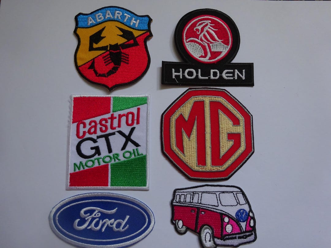 6 Motor Sport Racing Patch Iron on or Sew on Patches Embroidered ...