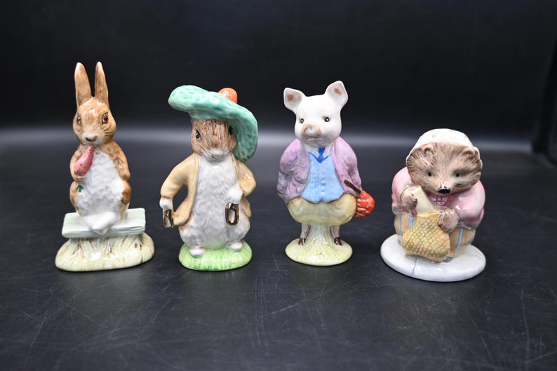 Vintage John Beswick Beatrix Potter Figures Bad Rabbit Benjamin Bunny ...