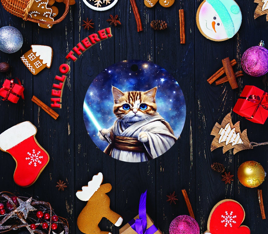 Cat Jedi Ornament, Obi-wan Kenobi, Fat Cat Star Wars, Anakin Skywalker ...