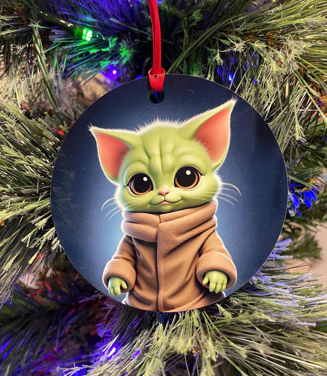 Cat Baby Yoda Ornament, Star Wars, Grogu, Obi Wan Kenobi, Darth Vader ...