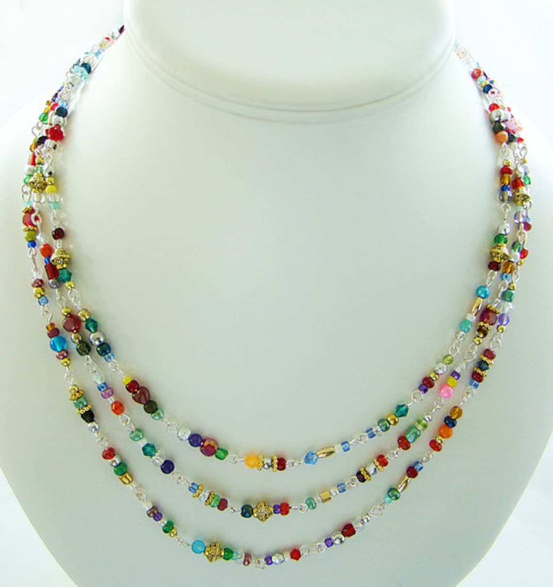 Beaded Necklace Beaded Necklaces Layered Necklace Layered - Etsy