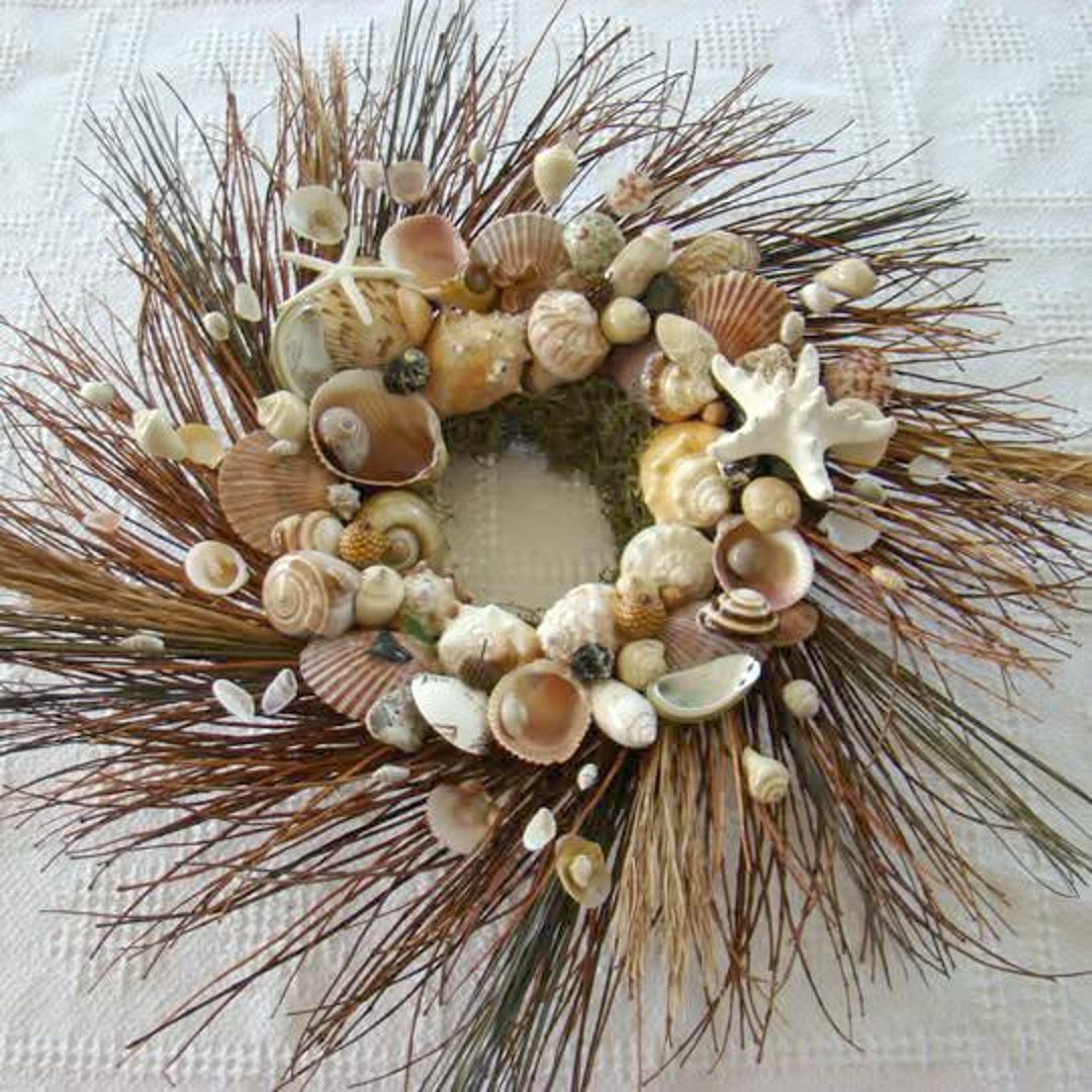 TUTORIAL for a Twig Shell Wreath: Beachy, Nautical Decor (PDF Pattern ...