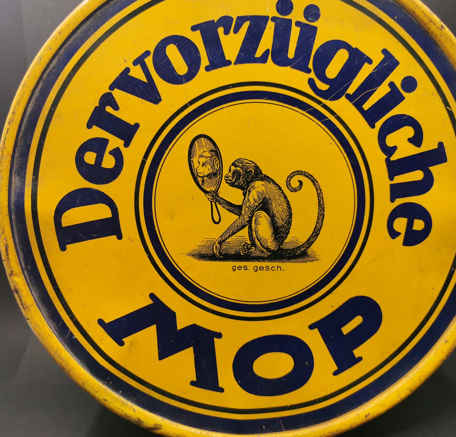 1930s Round Vintage German 'MOP' Monkey Advertising | Etsy