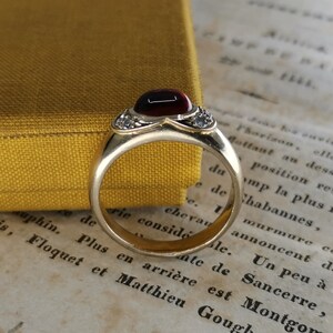 Vintage German 18k Gold Tourmaline & Diamond Ring Unisex - Etsy