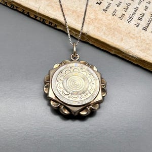 Antique Art Deco Locket, German Silver Locket Pendant, Photo Locket ...