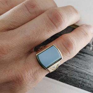 Antique German 14k Gold Signet Ring, US Size 7 3/4 - Etsy