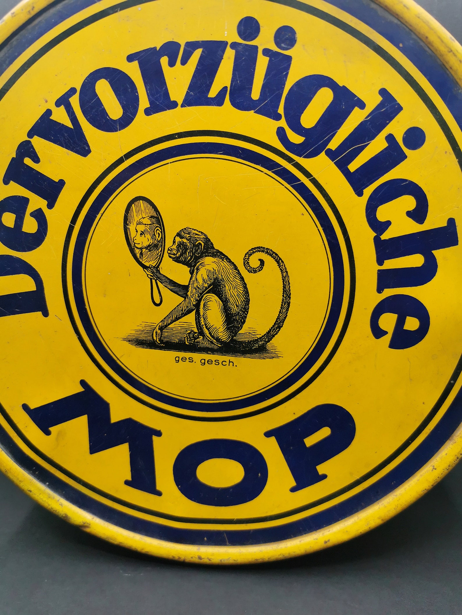 1930s Round Vintage German 'MOP' Monkey Advertising | Etsy