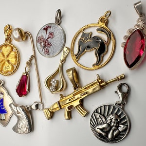 Vintage 925 Silver Machine Gun Charm, Gun Pendant, Rifle Pendant, 14k ...