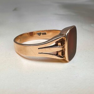 Antique German Carnelian Ring, 8k Gold Signet Ring, US Size 11 1/4 - Etsy