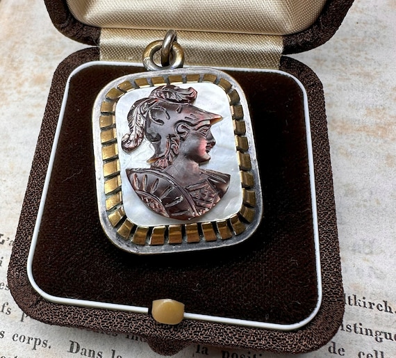 Antique Photo Locket, Roman Soldier Locket, French Ph… - Gem