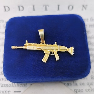 Vintage 925 Silver Machine Gun Charm Gun Pendant Rifle | Etsy