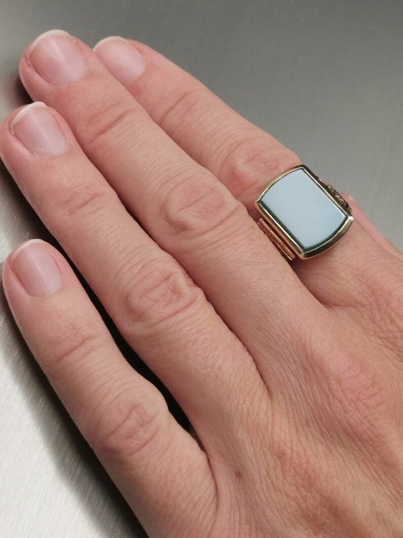 Antique German 14k Gold Signet Ring US Size 7 3/4 - Etsy