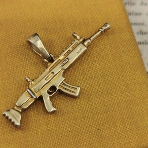 Vintage 925 Silver Machine Gun Charm Gun Pendant Rifle - Etsy