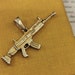 Vintage 925 Silver Machine Gun Charm Gun Pendant Rifle - Etsy